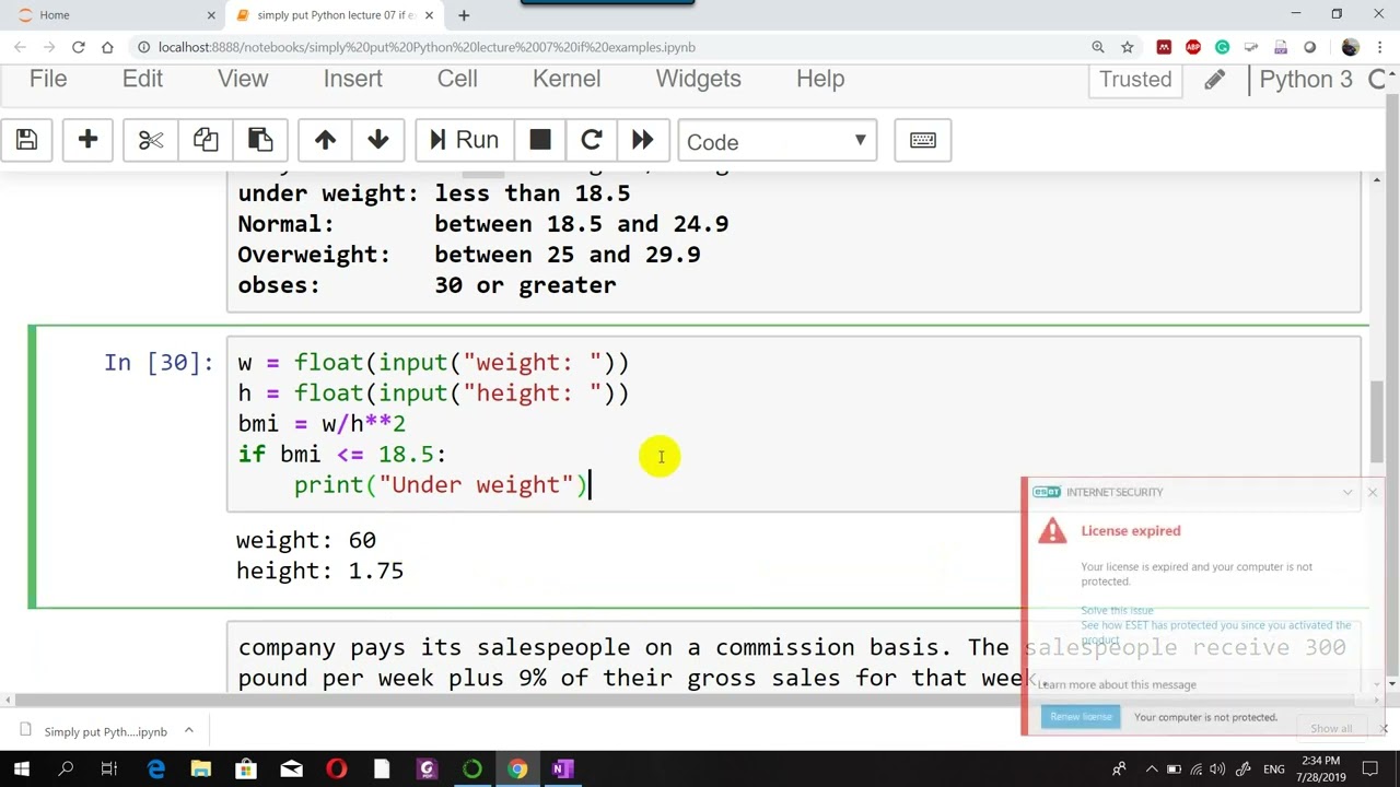 Conditional Statements If Statement Solved Example Python Youtube