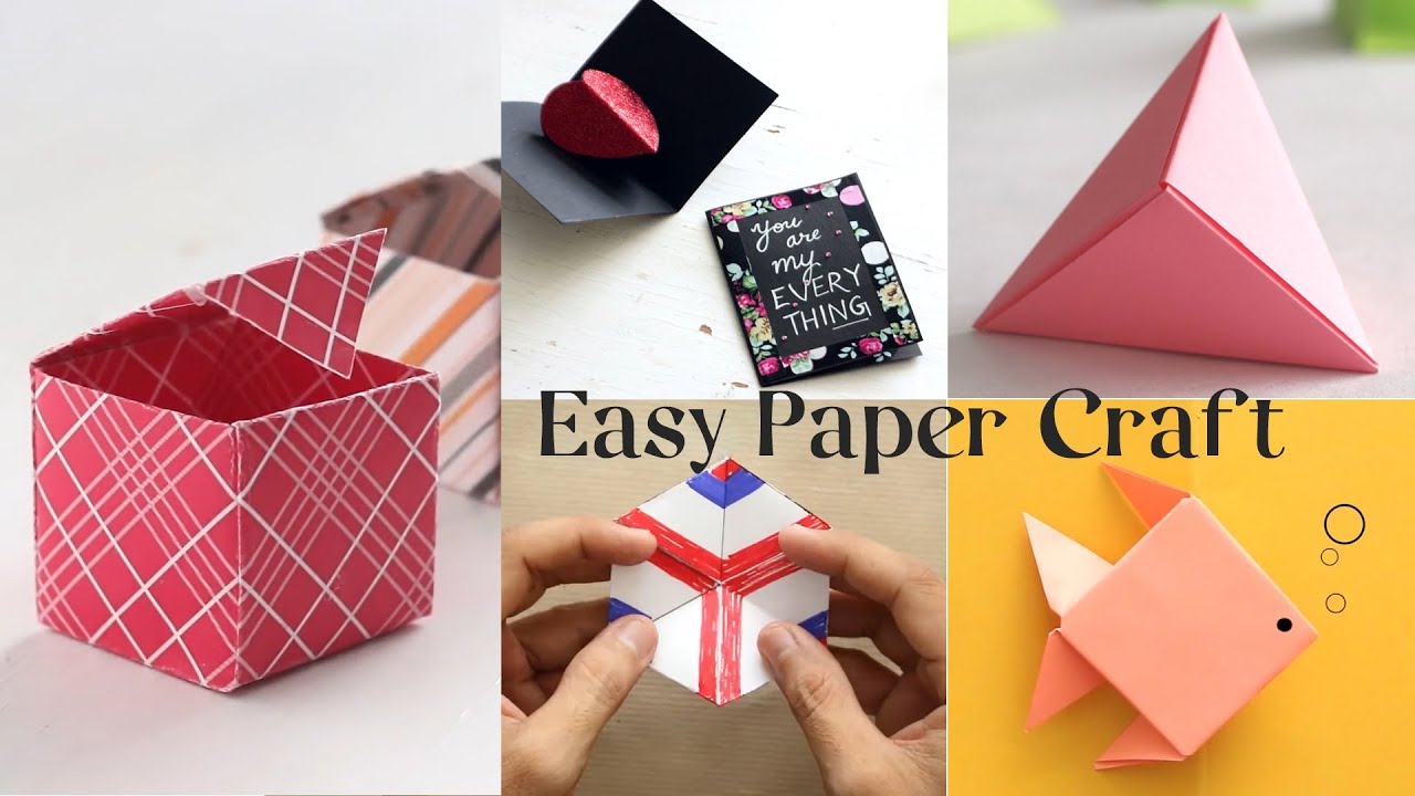 5 Easy Paper Crafts Youtube