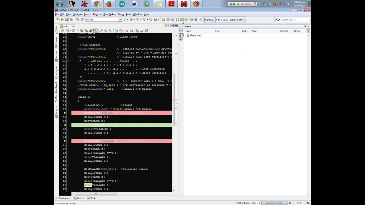 Adc Debugging With Pickit3 Youtube