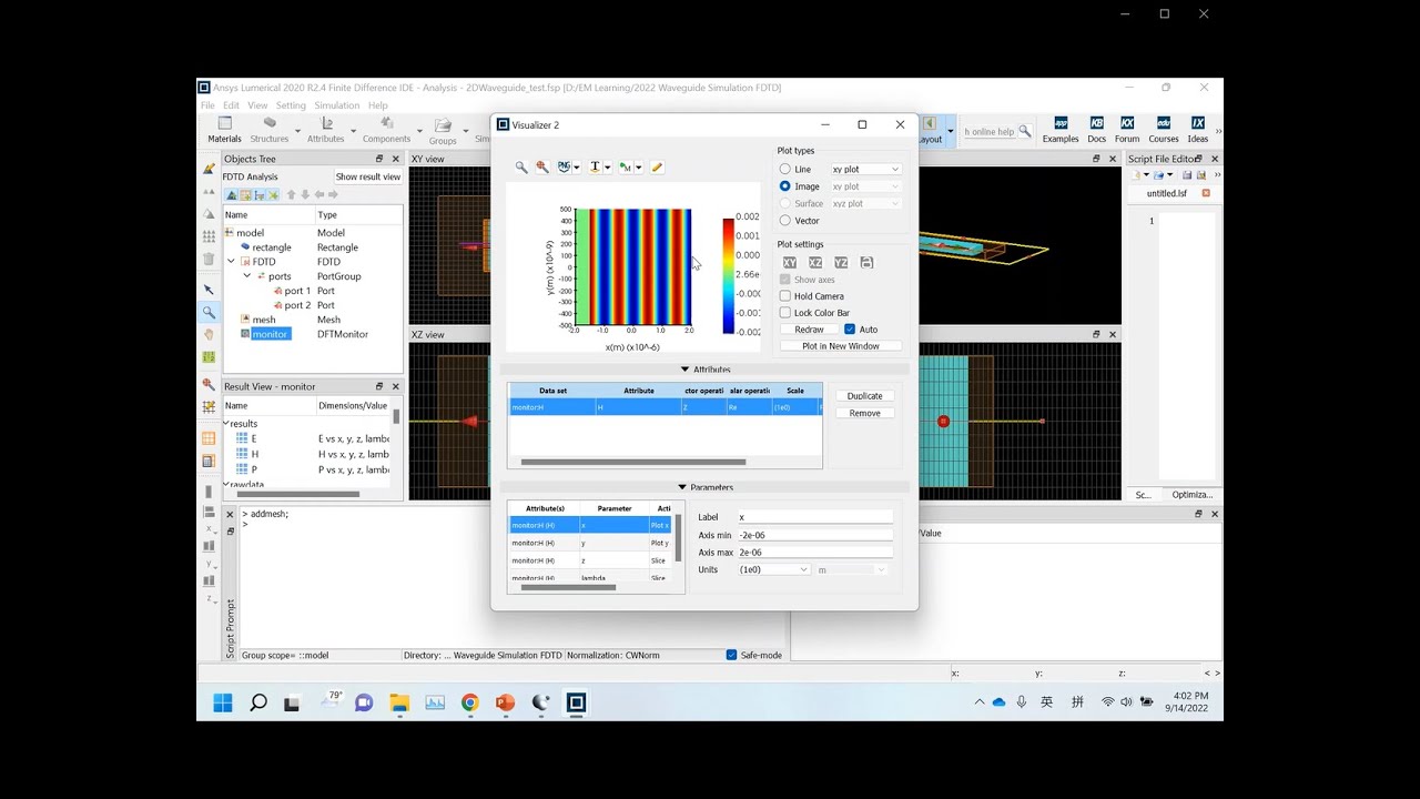 Fdtd Tutorial 2d Waveguide Simulation Nus Ee4101 Ee5831 Youtube