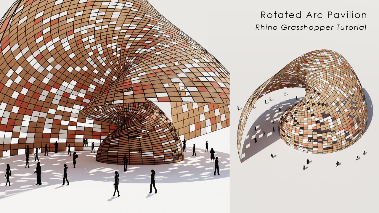 Rotated Arc Structure Pavilion Rhino Grasshopper Tutorial Youtube