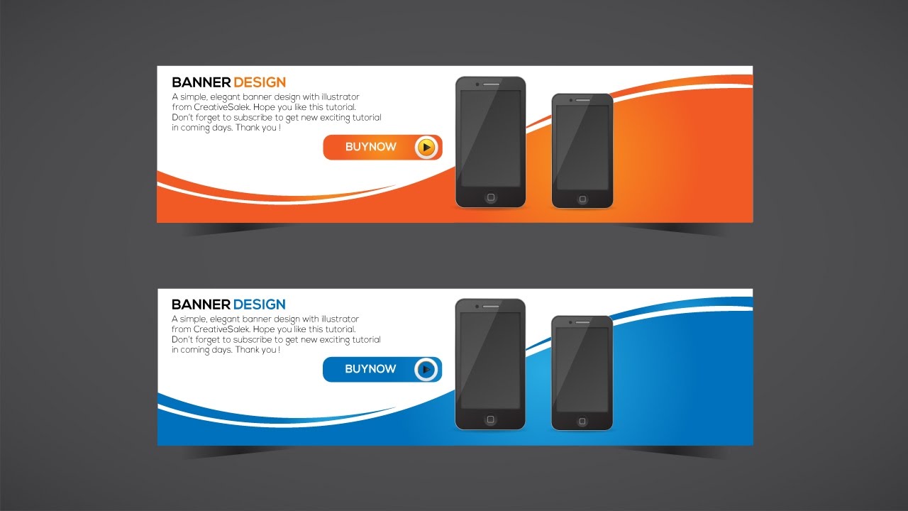 Banner Design In Illustrator Cc Easy Way Youtube