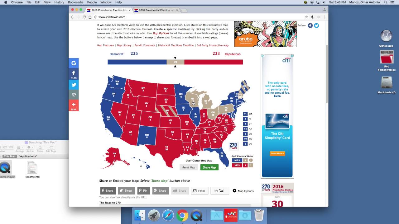 Imovie Part 3 Interactive Electoral College Map Youtube