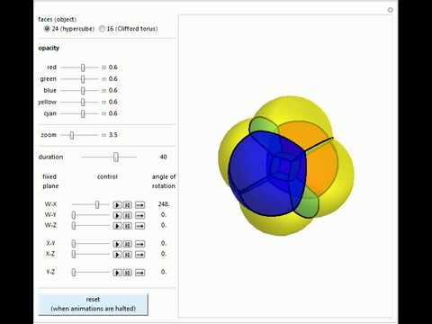 Stereographic Projection Of A Hypercube Youtube
