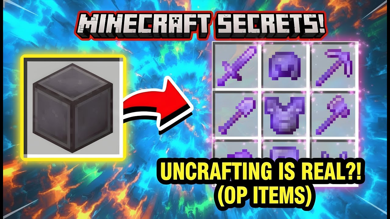 Minecraft Secrets Reversed Crafting Op Items Youtube