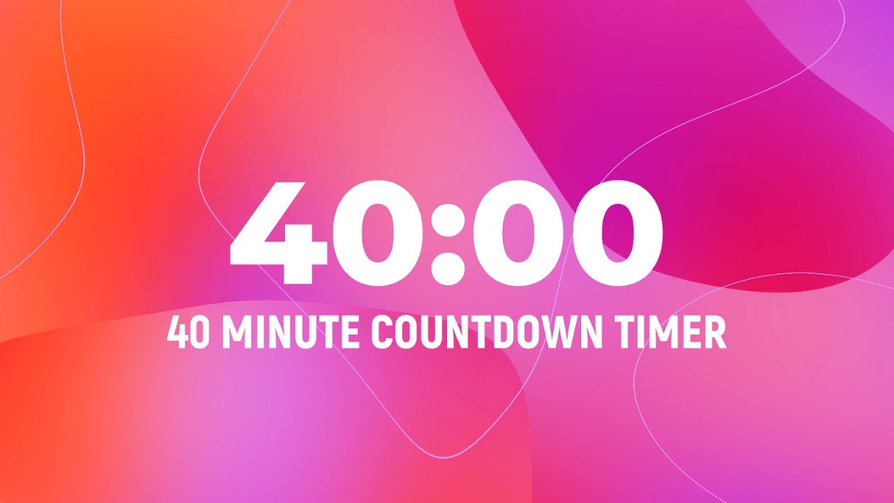 40 Minute Timer Countdown Silent No Music For Study Exam Youtube