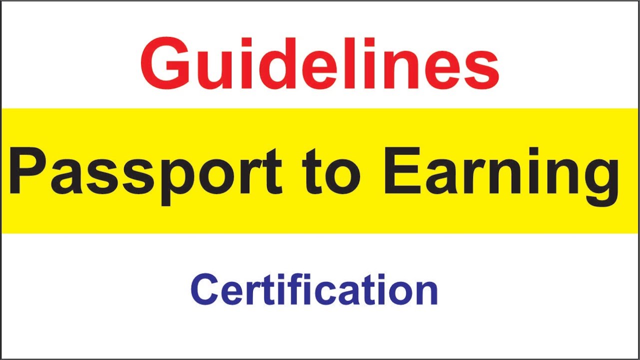 P2e Guideline And Certificate Youtube