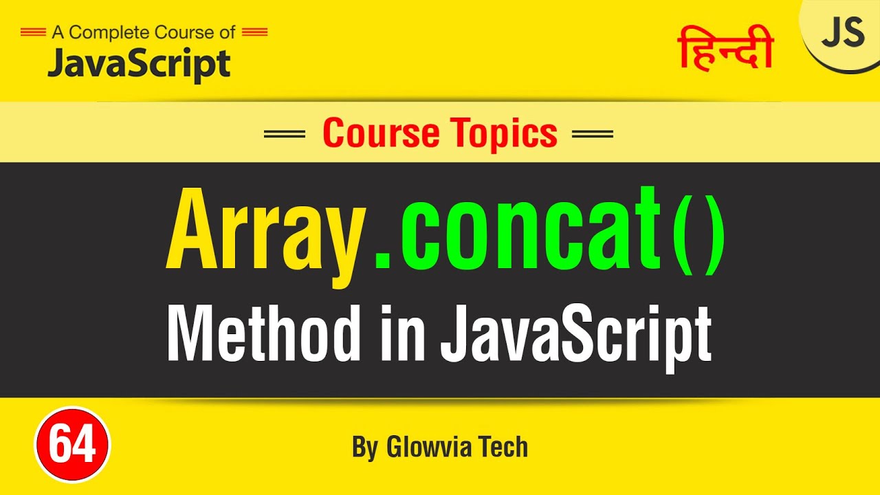 Array Concat Method Concat Array Method In Javascript Tutorial In