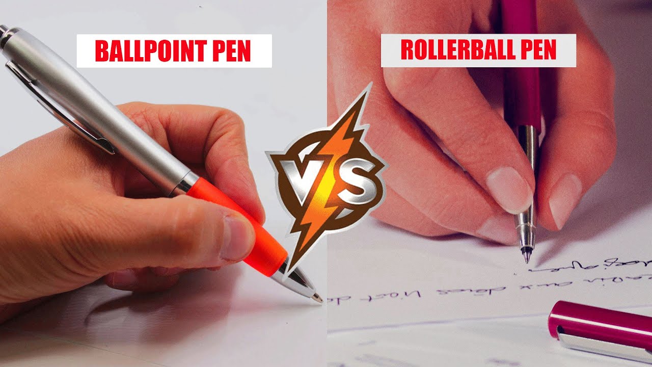 Ballpoint Vs Rollerball Pen Youtube