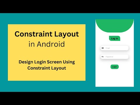 Constraint Layout Login Page Ui Design Android Development