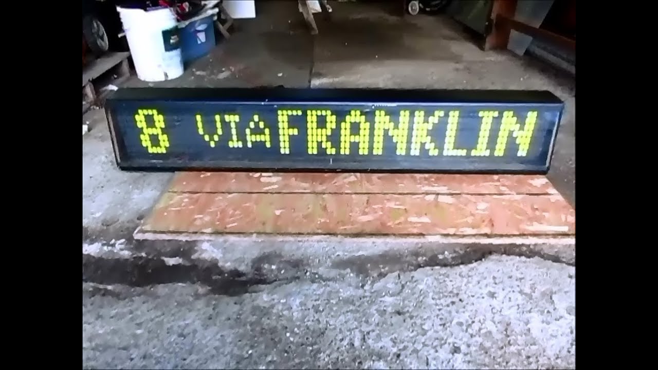 Building A Luminator Bus Destination Sign From An Empty Frame Spare