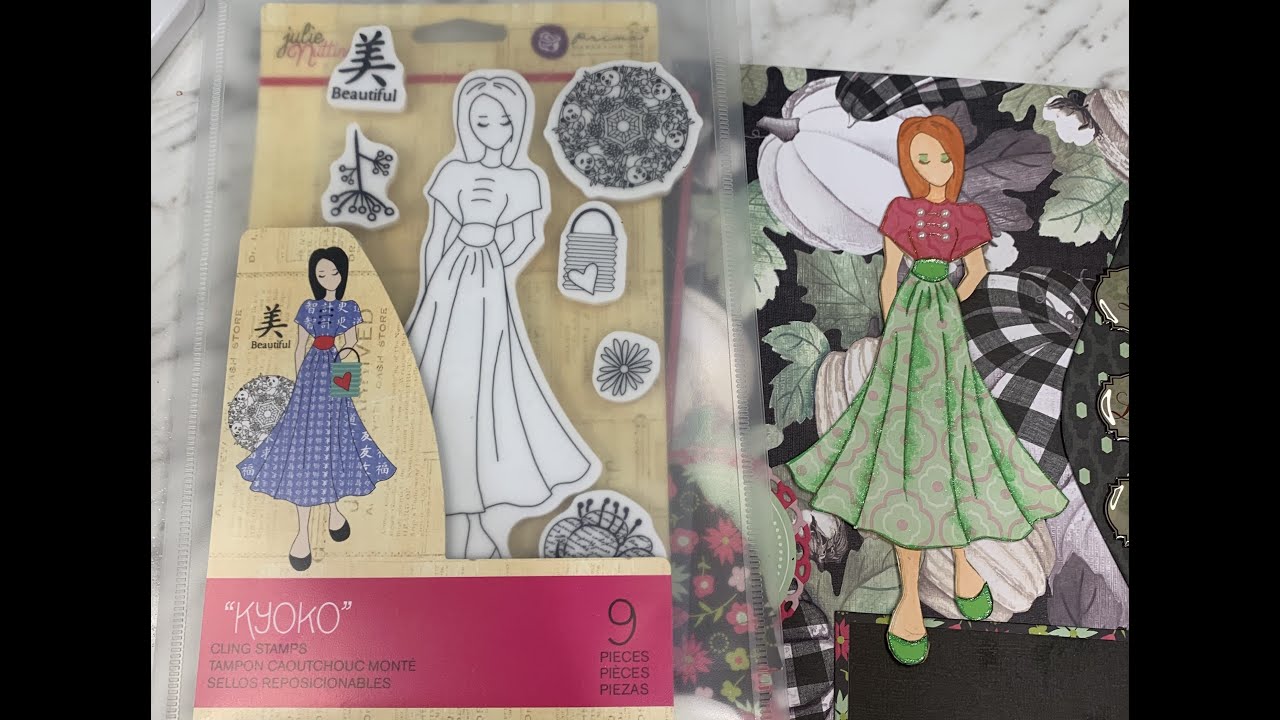 Scrapbooking Using Julie Nutting Paper Doll Stamps Part 1 Youtube