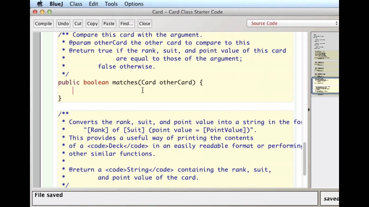 Creating A Java Card Class Youtube