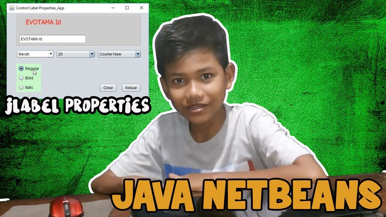 Belajar Java Netbeans Jlabel Properties J2se Youtube