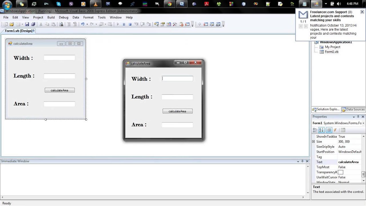 Simple Gui Program In Visual Basic Youtube