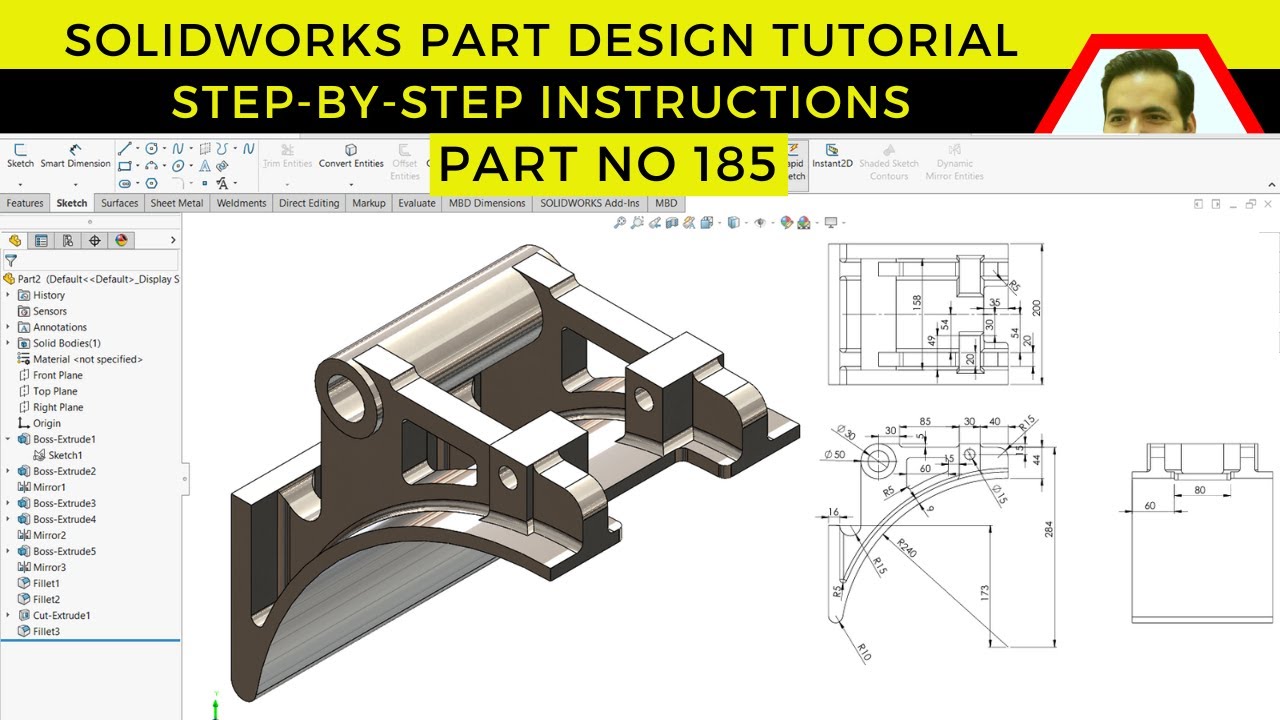 Solidworks Part Design Tutorial Complete Guide To 3d Modeling Youtube