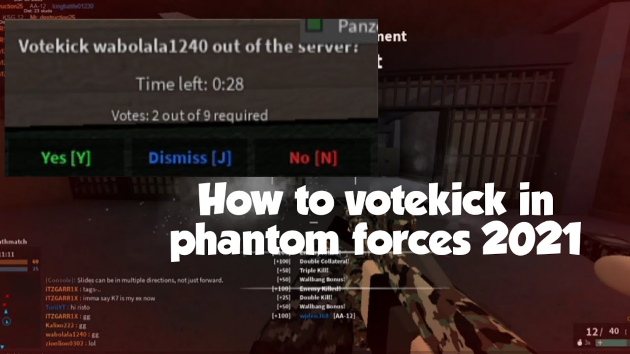 How To Votekick In Phantom Forces 2021 Youtube