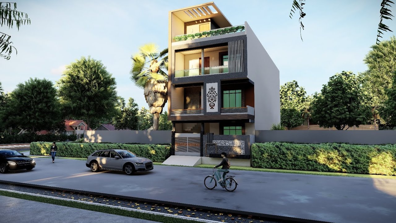23 Ft Front House Elevation With Walkthrough Youtube
