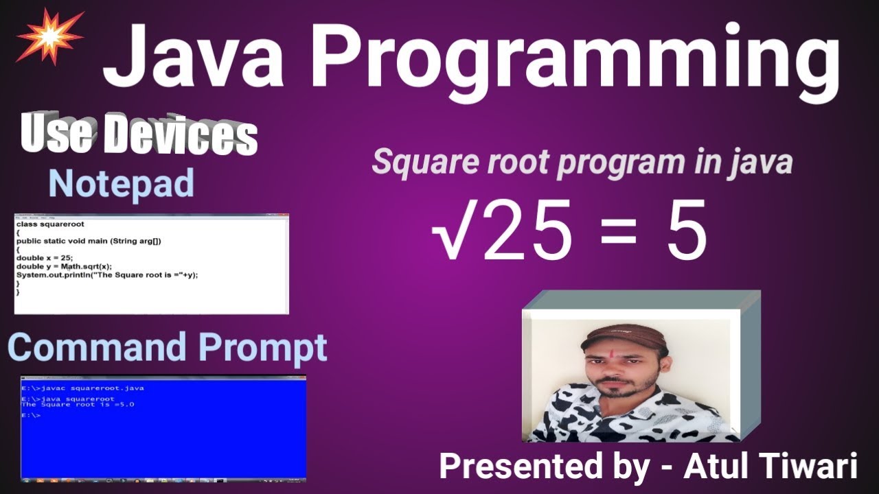 Square Root Program In Java Youtube