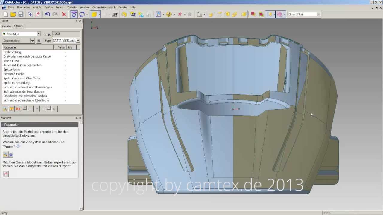 Caddoctor Tutorial Reparatur Von Cad Daten Videoanleitung Hd Youtube
