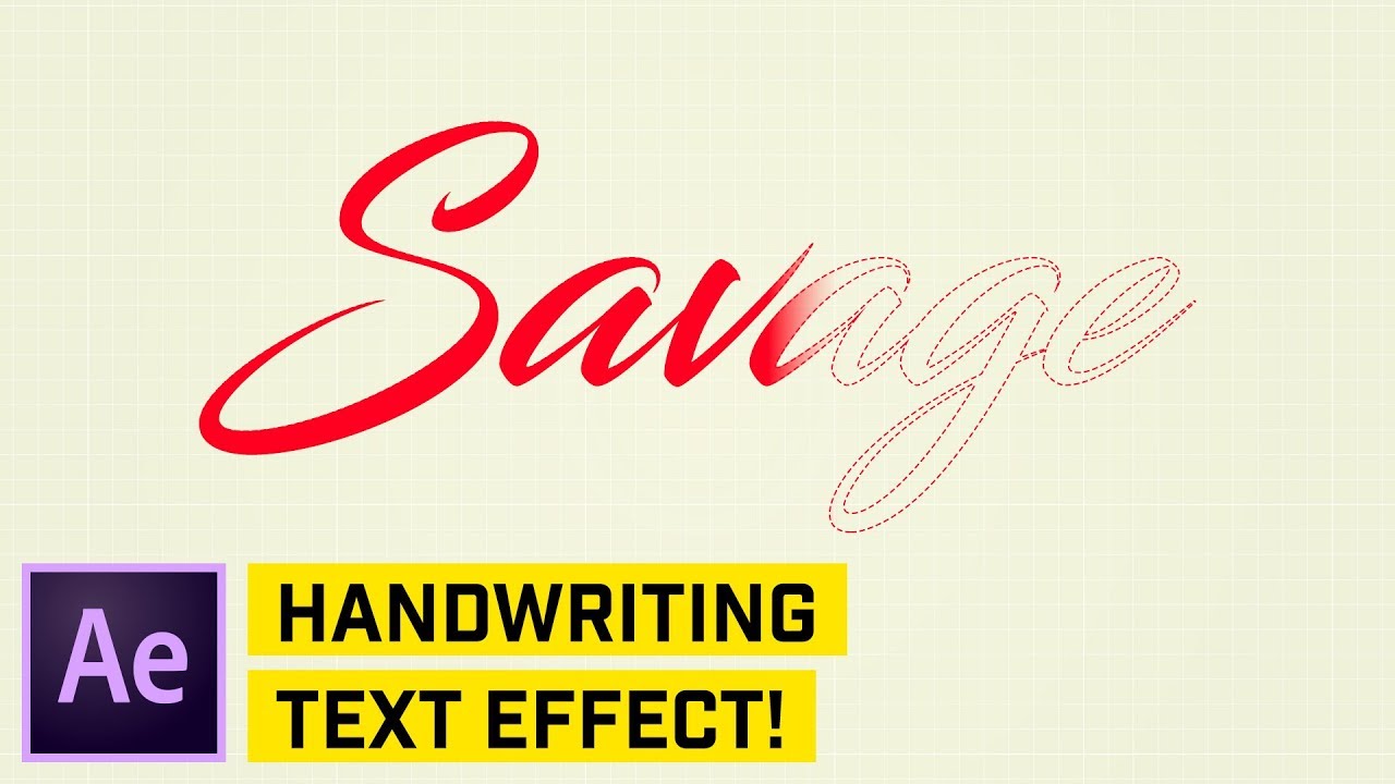 Handwriting Animation After Effects Cc Youtube