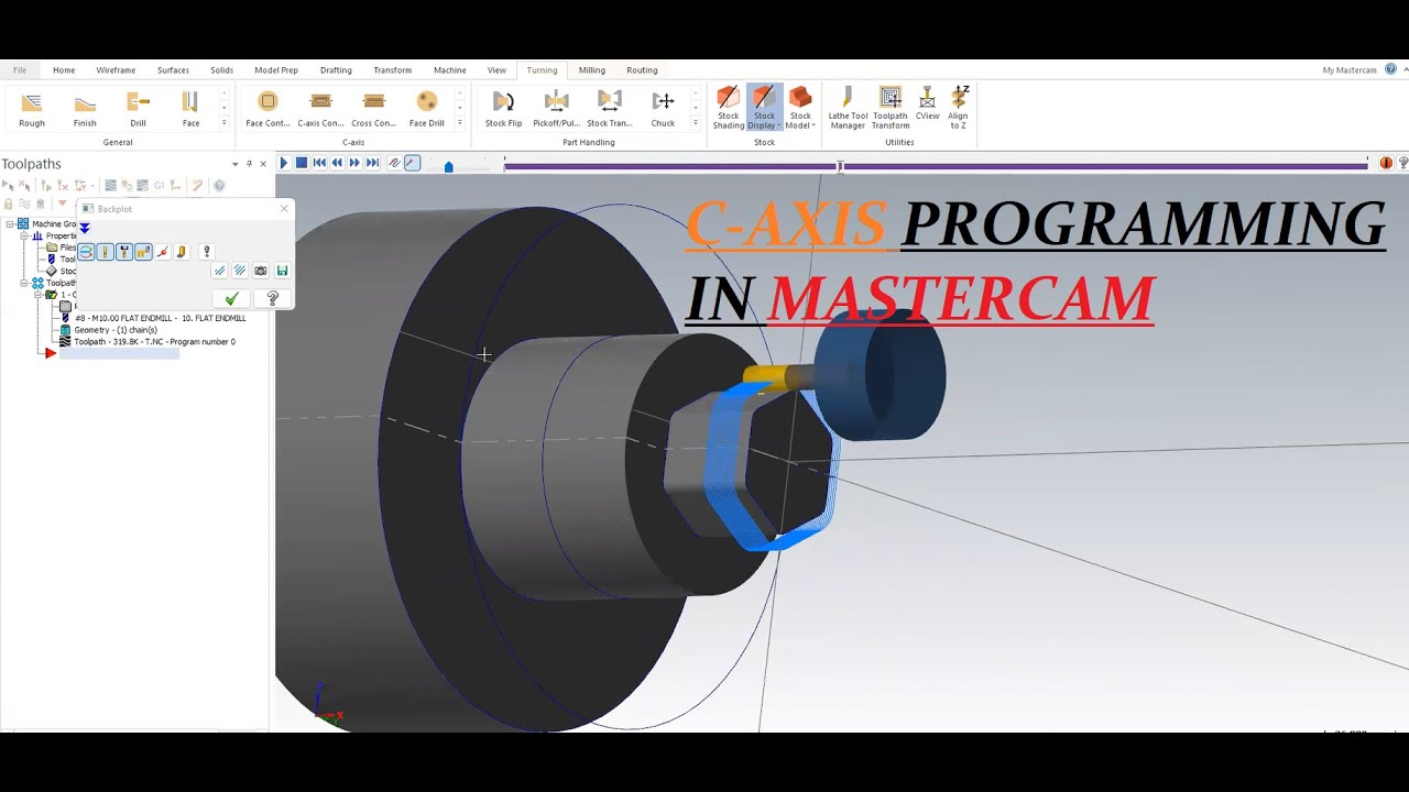C Axis Programming In Mastercam Youtube