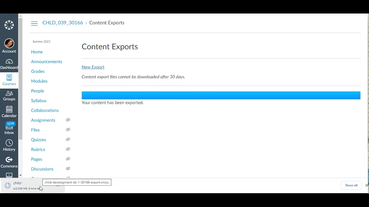 Importing Exporting A Course In Canvas Youtube