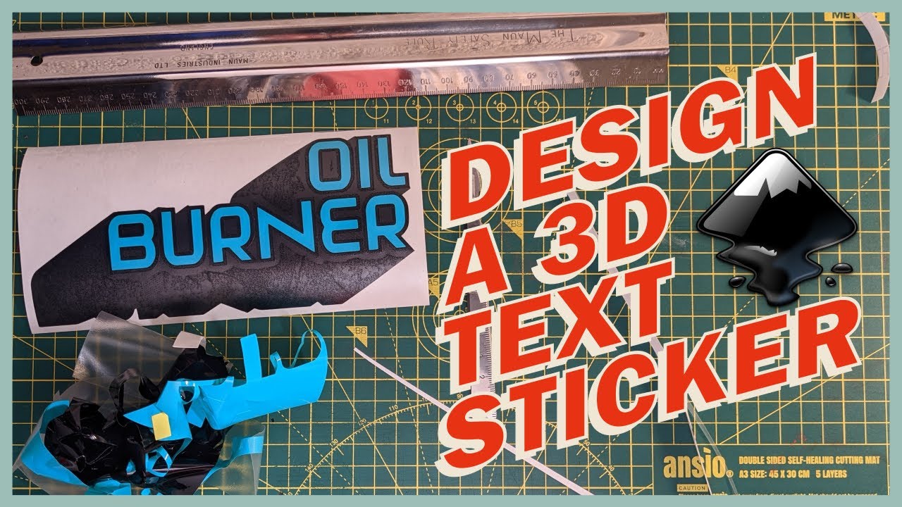 How To Make A 3d Text Sticker With Inkscape Youtube