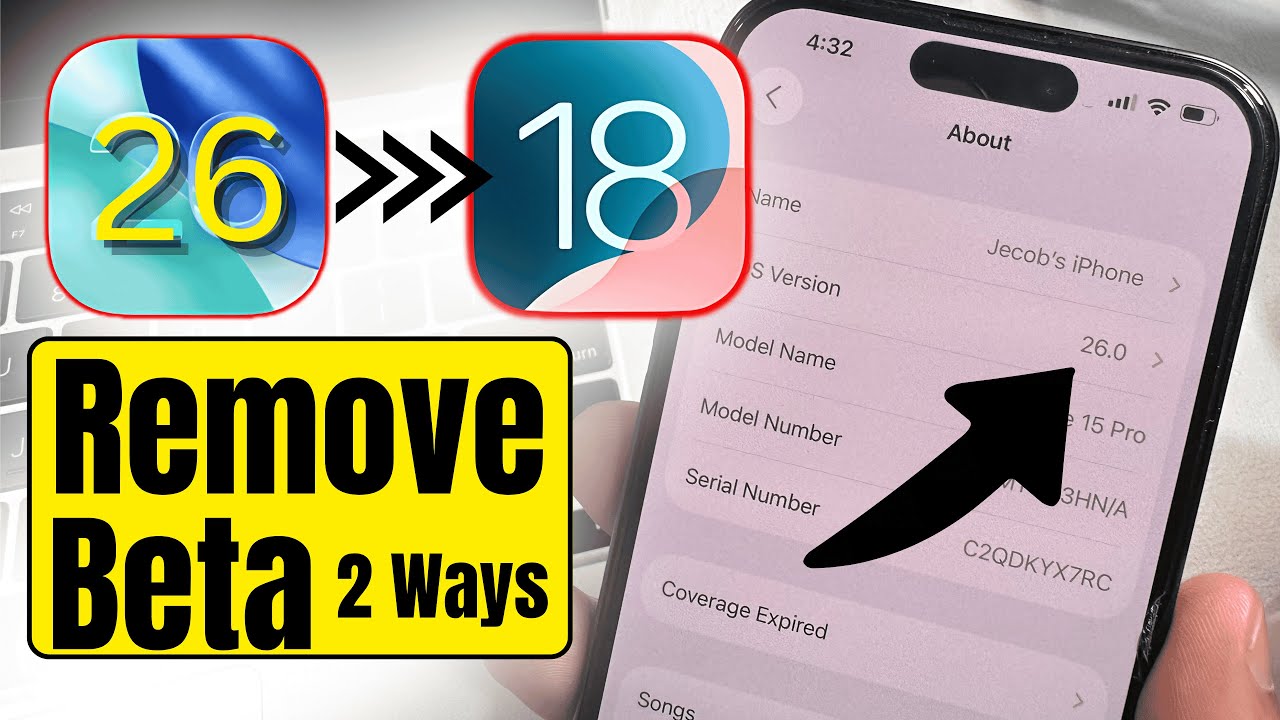 How To Remove Ios 26 Beta From Iphone 2 Methods Downgrade Ios 26