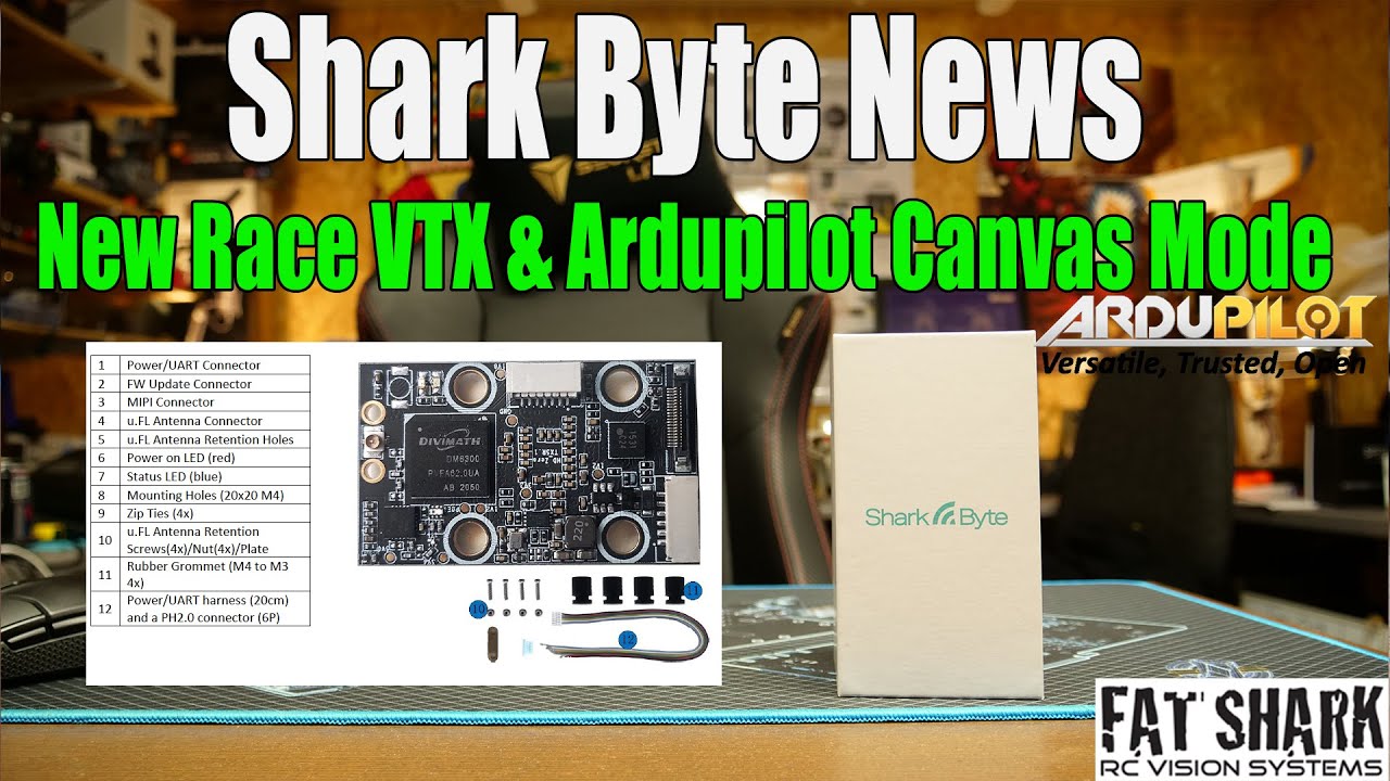 Shark Byte News Tx5r 1 Race Vtx Ardupilot Canvas Mode Youtube
