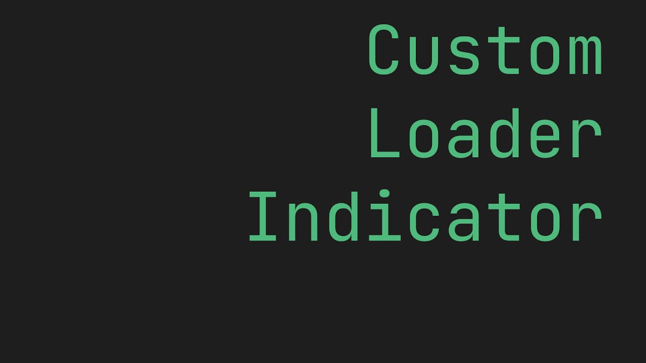 Flutter Custom Loader Indicator Progress Indicator Youtube