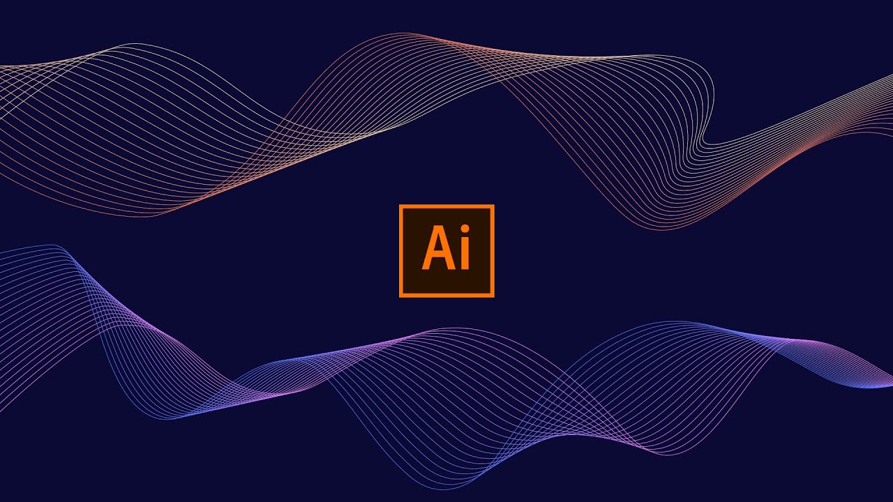 Two Minutes To Learn How To Make Gradient Wave Curve Abstract Vector