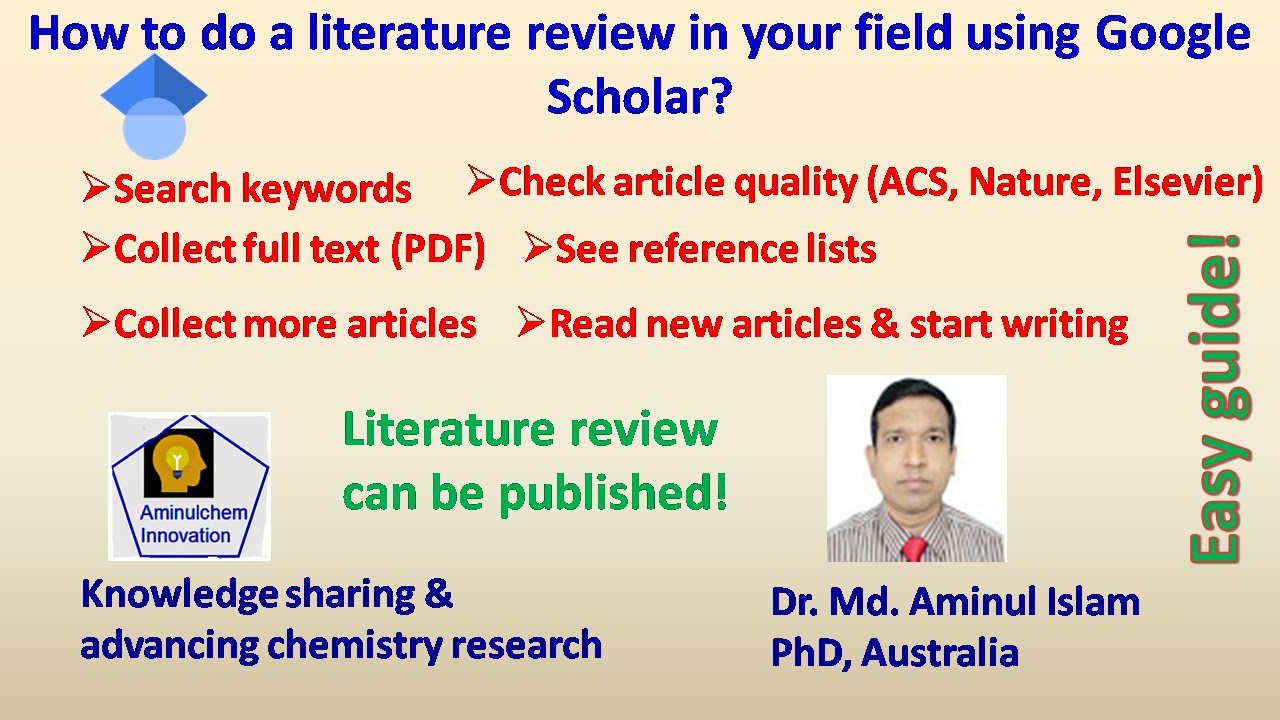 How To Do A Literature Review In Your Field Using Google Scholar Youtube