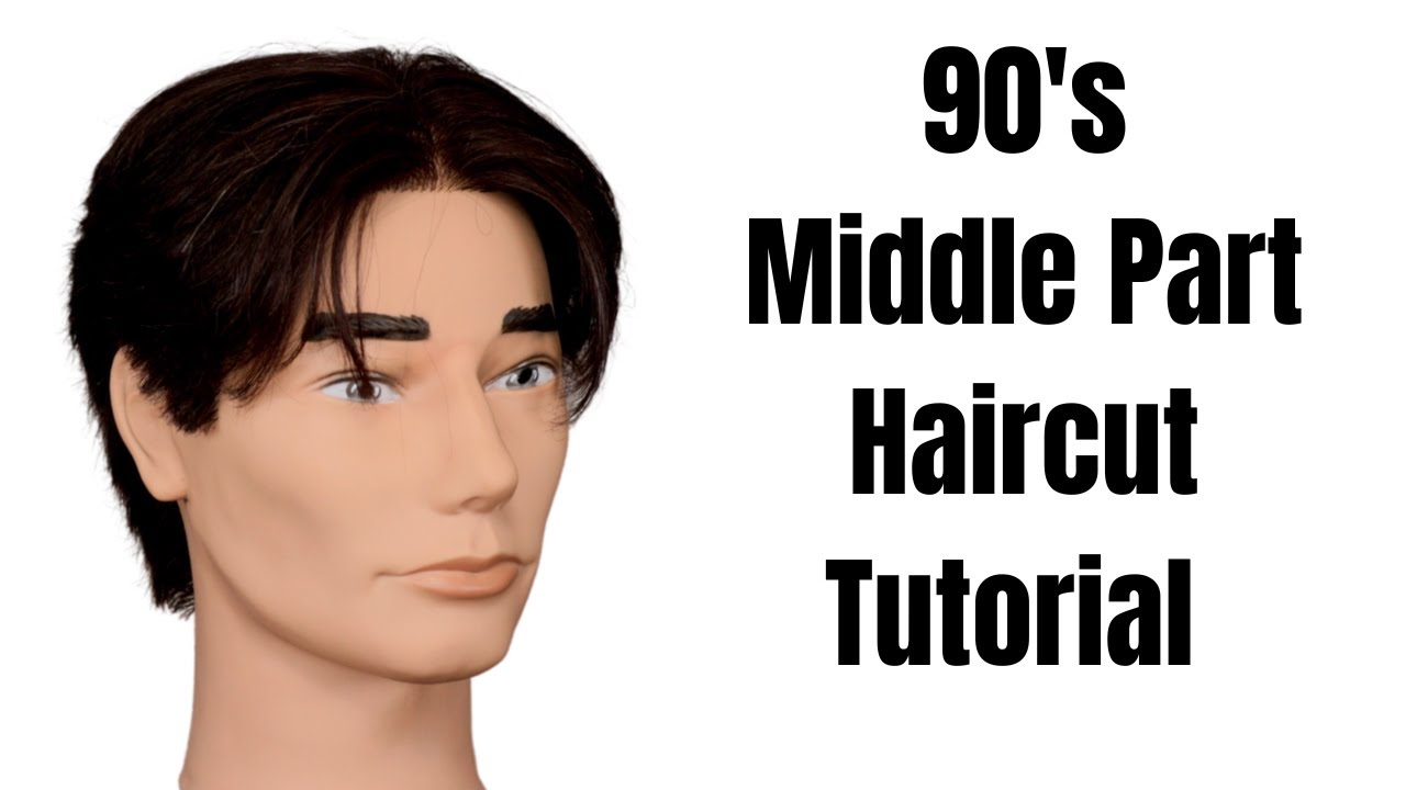How To Cut A Middle Part Curtains 90 S Haircut Tutorial Thesalonguy