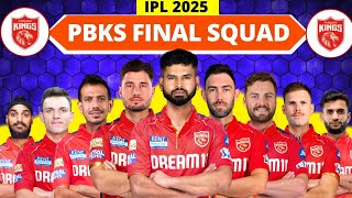 Ipl 2025 Punjab Kings Final Squad Pbks Team 2025 Players List Punjab ...