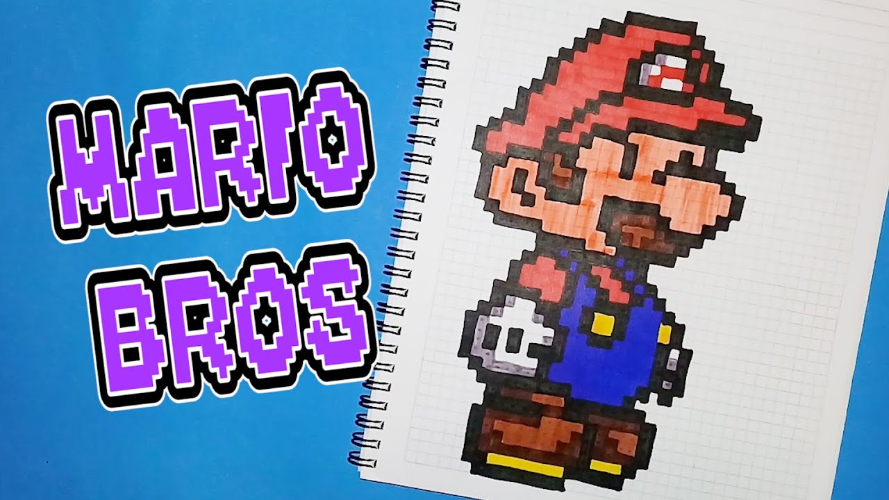 Como Dibujar A Mario Bros En Pixel Art Pixelados Youtube