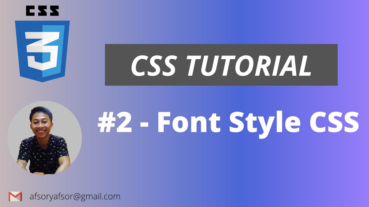 Css Tutorial 2 Font Style Css Youtube