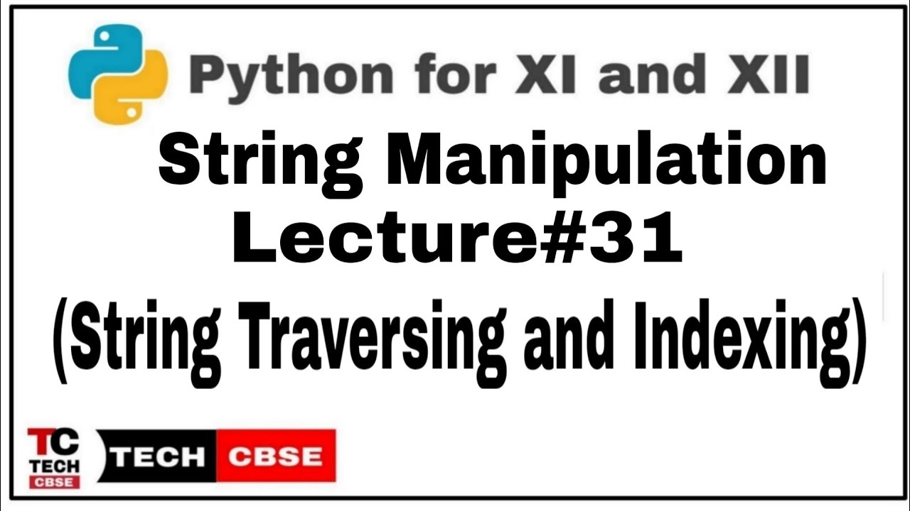 String Manipulation In Python String Manipulation Class 11 Cbse