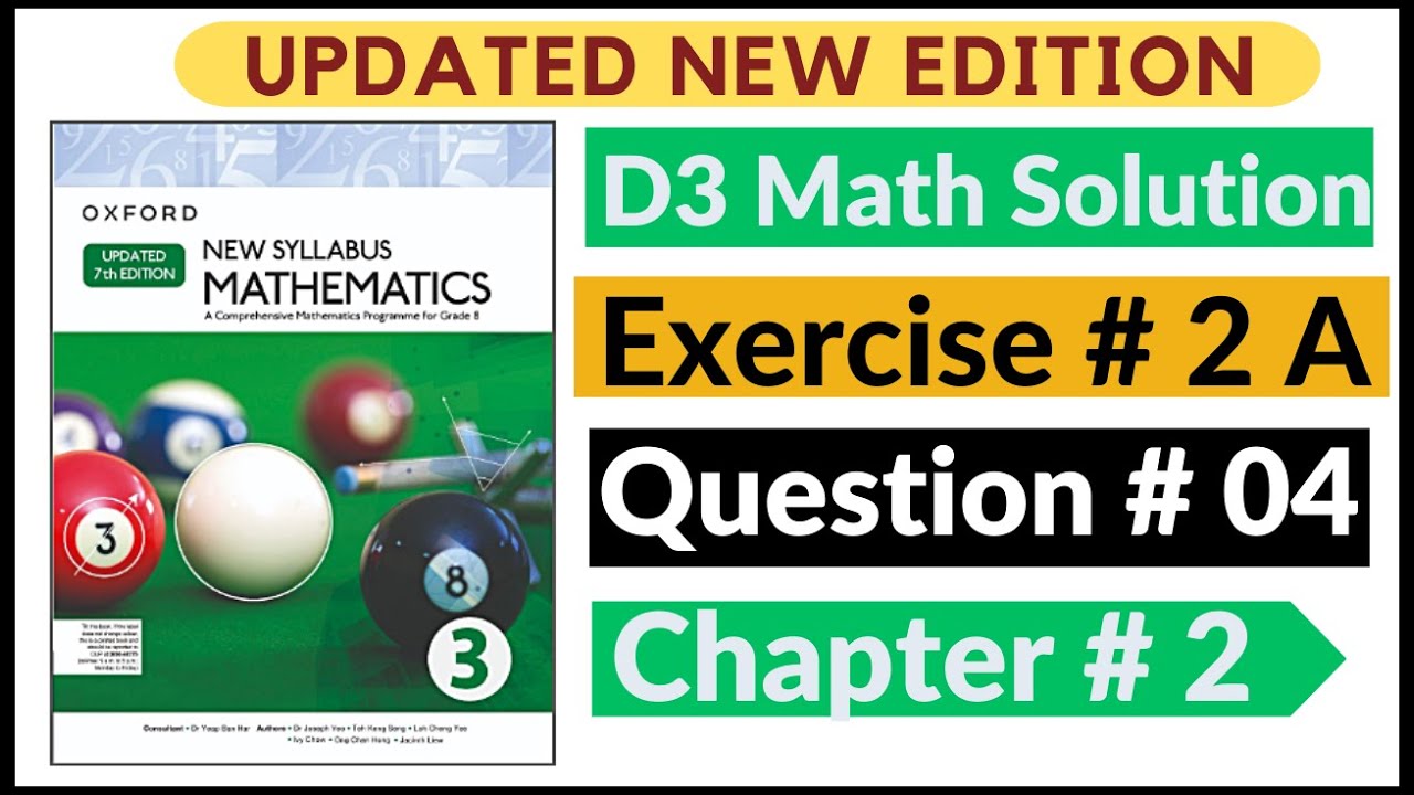 Exercise 2a Question 04 Oxford New Syllabus Math Updated New Edition