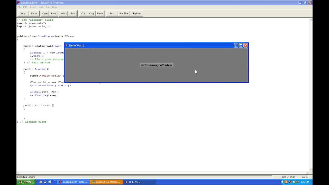 Ready To Program Java Tutorial Jframe Actionlistener Introduction