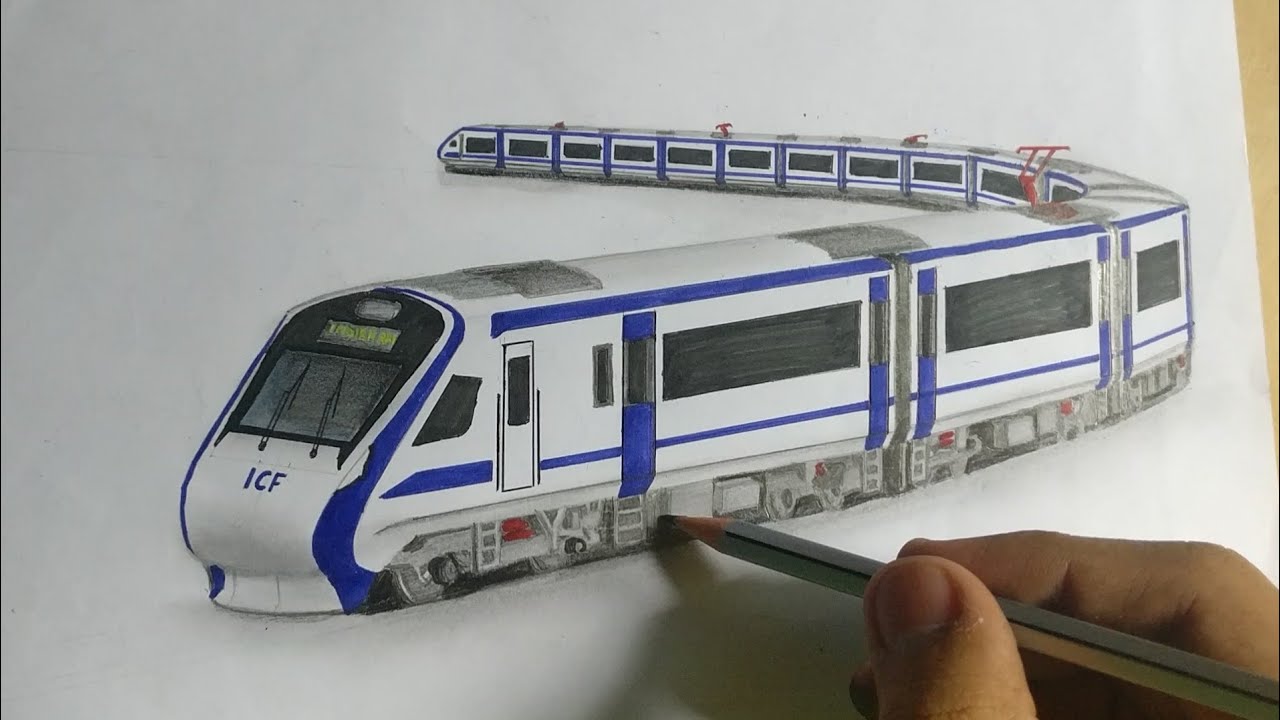 Train Drawing Tutorial Vande Bharat Express 47 Off