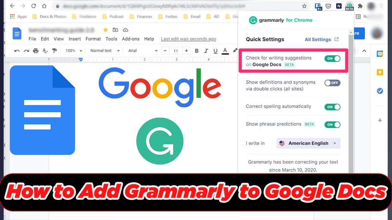 Guide How To Add Grammarly To Google Docs New Updated Youtube