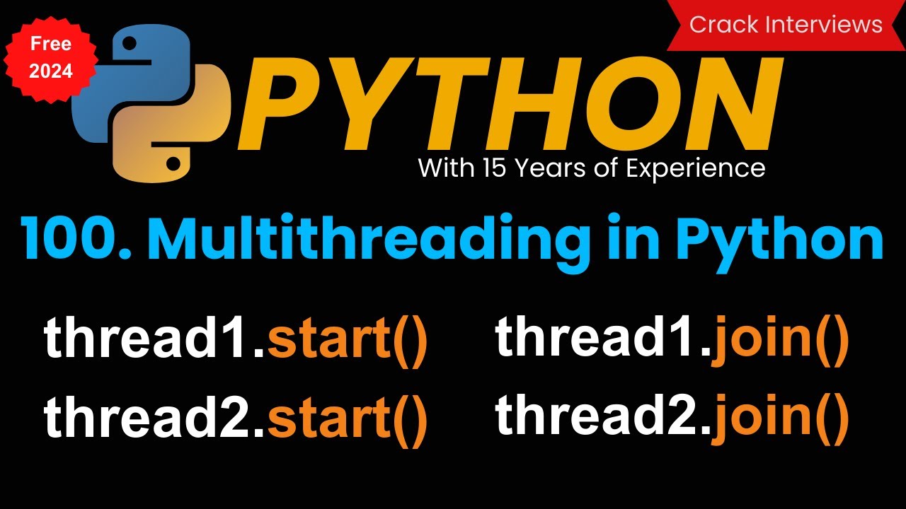 Multithreading In Python Python Multithreading Thread Youtube