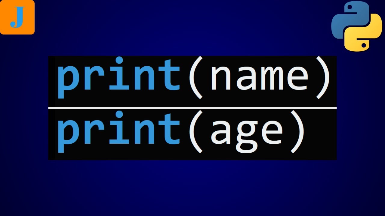 Write A Python Program To Print Your Name And Age Youtube
