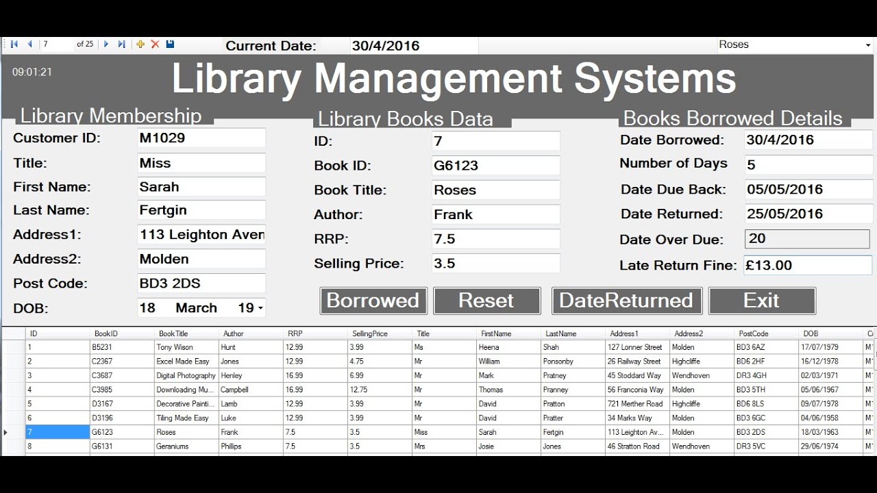 Database Tables Of Library Management System At Esther Parr Blog