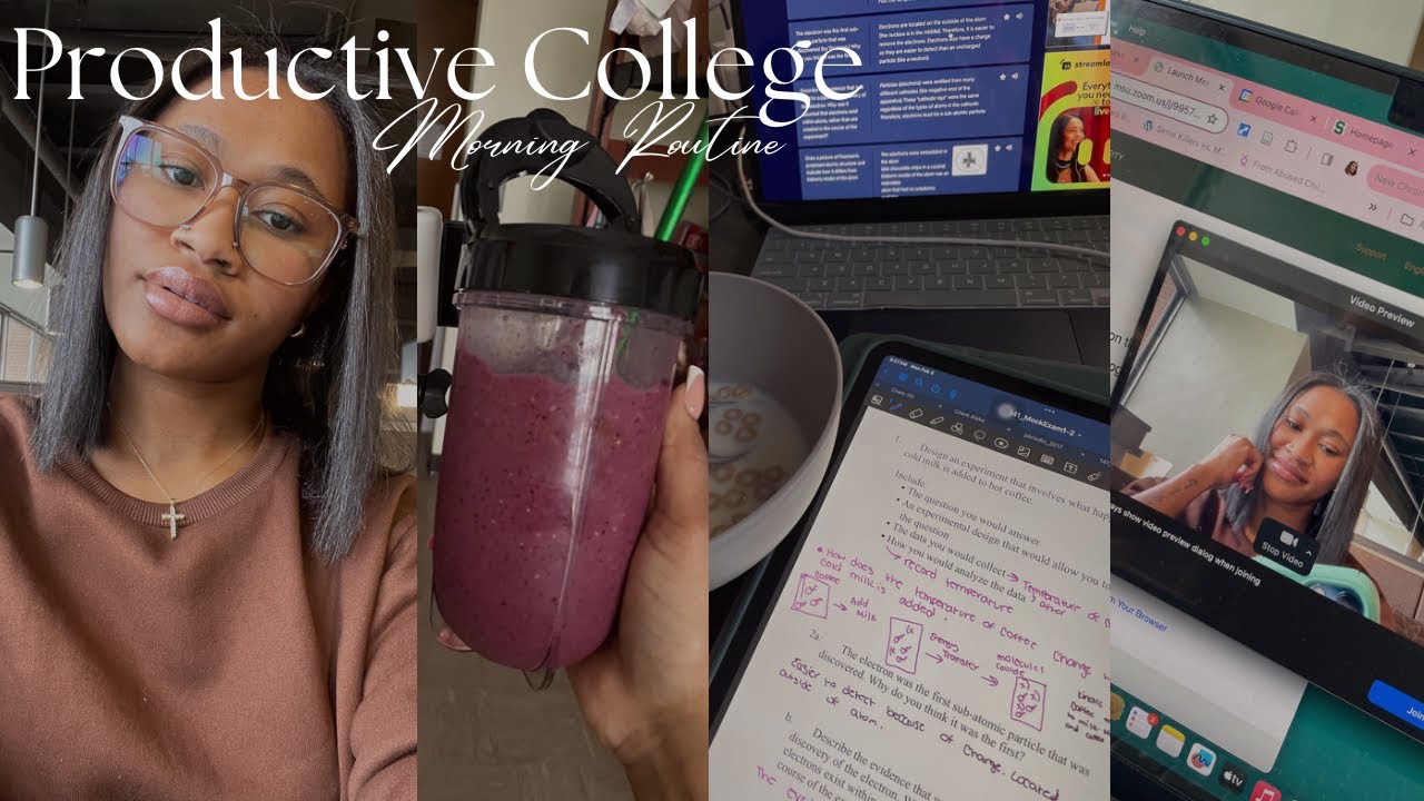 My Productive College Morning Routine в љвѓє Youtube