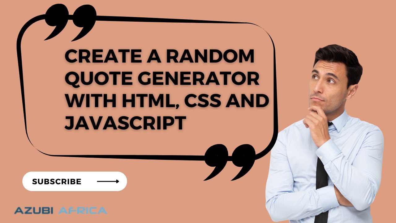 How To Create A Random Quote Generator With Html Css And Javascript