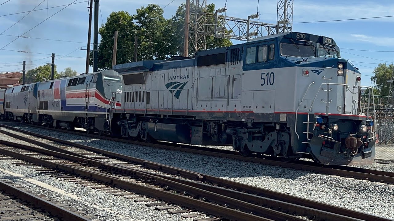 Rare Ge Triple Header On Coast Starlight Ft Amtrak 160 510
