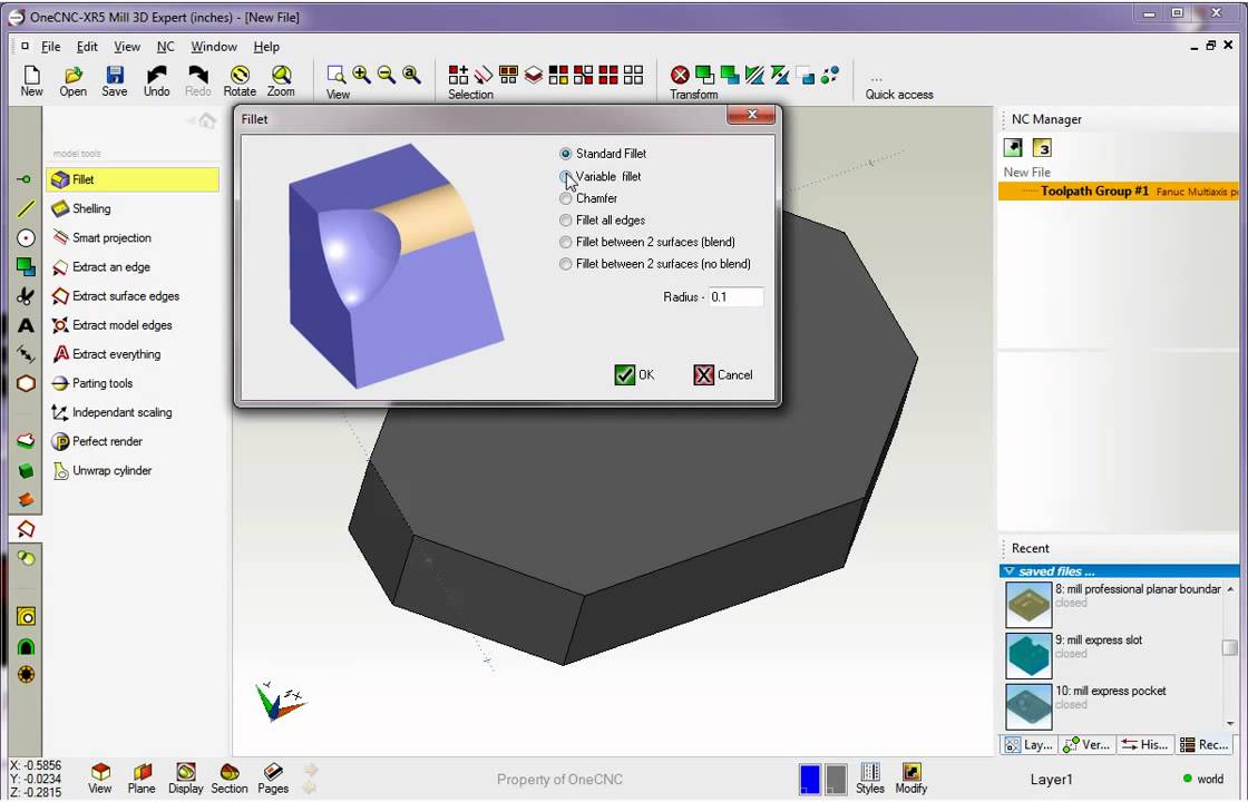 Cad Cam Software Tutorial 10 Onecncxr5 Mill Series Youtube
