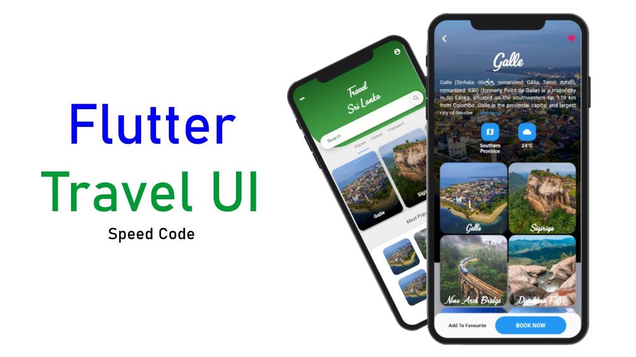Flutter Ui Design Travel App Speed Code Youtube